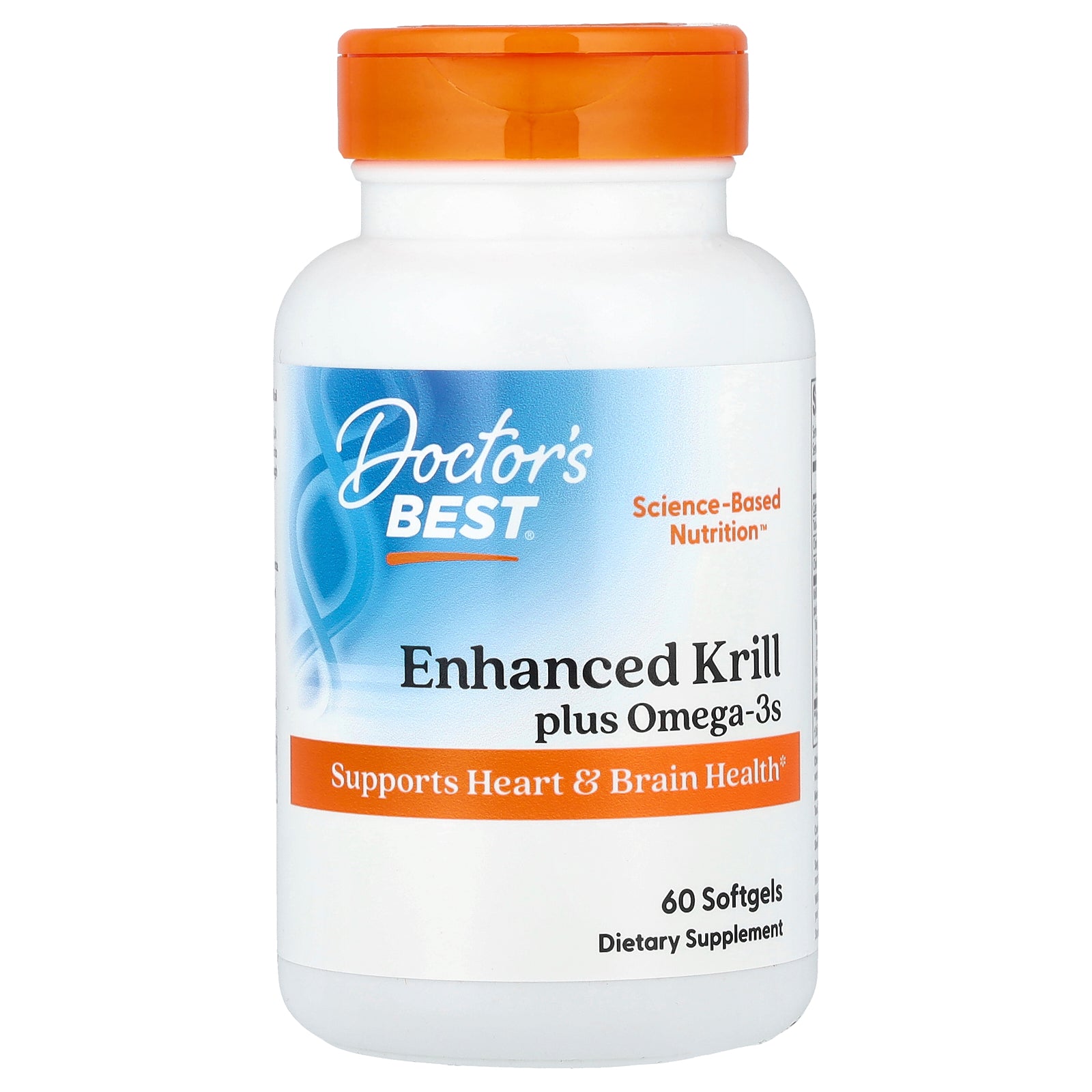 Doctor's Best Enhanced Krill Plus Omega3s with Superba Krill, 60 Softg