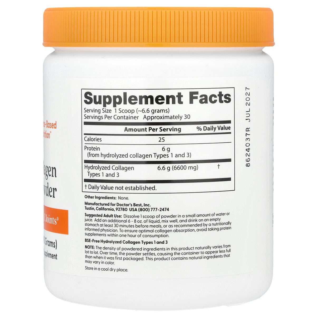 Doctor's Best Pure Collagen Types 1 and 3 Powder, 7.1 oz (200 g)