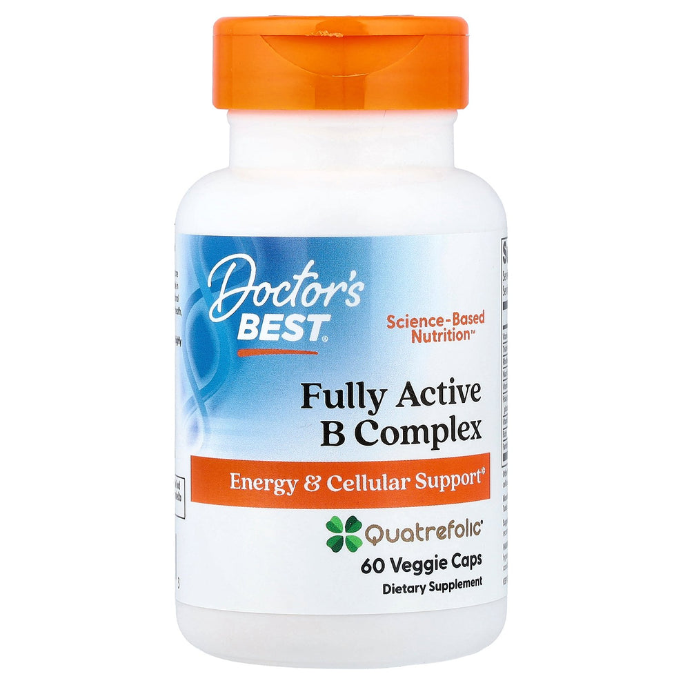 Doctor's Best Fully Active B Complex with Quatrefolic, 60 Veggie Caps