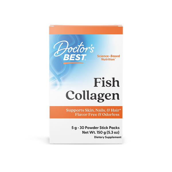 Doctor's Best Fish Collagen with Naticol, 5 g, 30 Powder Stick Packs