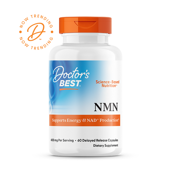 Doctor's Best NMN, 400 mg Per Serving, 60 Delayed Release Capsules