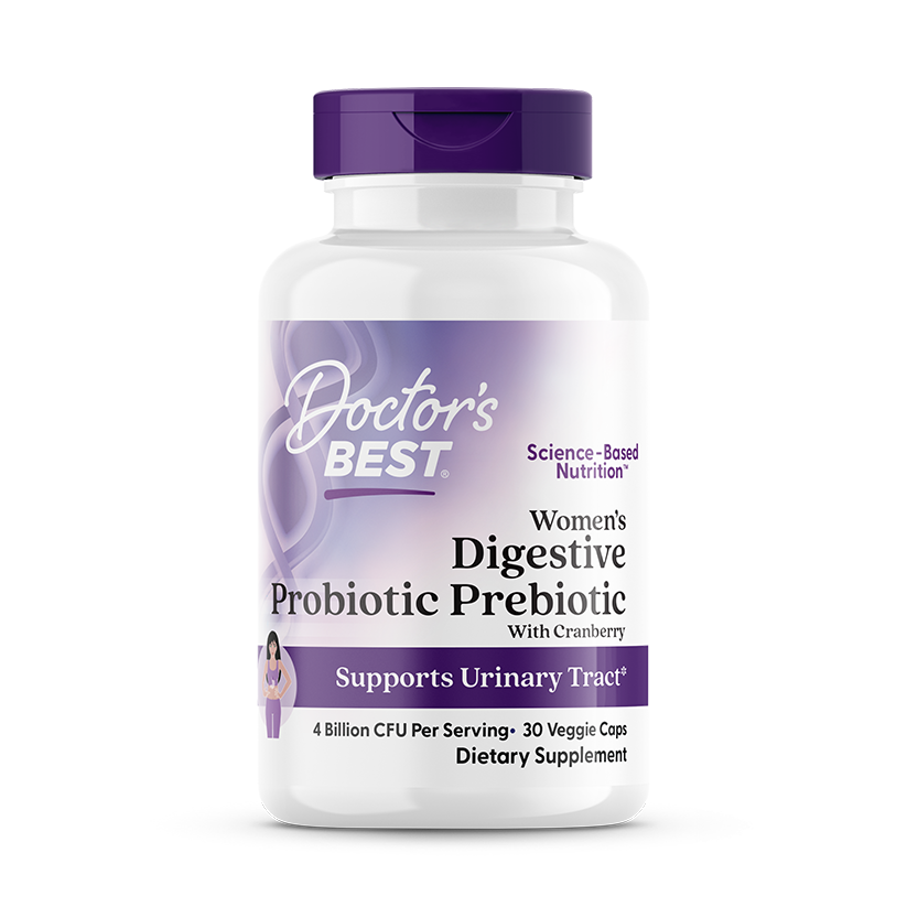 Doctor's Best Women's Digestive Probiotic Prebiotic With Cranberry, 4